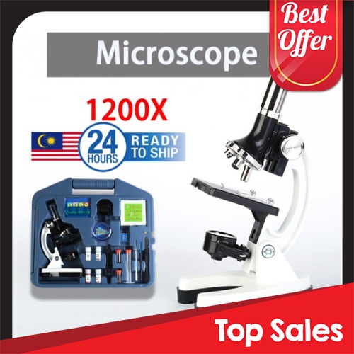 [READY STOCK + FREE SLIDES] Beginner Microscope Set with Accessories ...