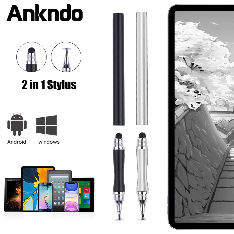 Ankndo Universal 2 In 1 Stylus Pen for Phone Tablet Touch Pen Drawing ...