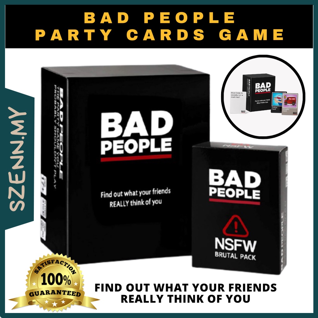 🔥HOT ITEM🔥 Party Cards Game Bad People The Complete Set Basic Game Plus ...
