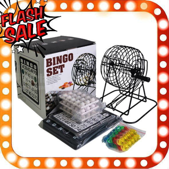 Deluxe Bingo Game Set with Bingo Cage, Bingo Board, Bingo Balls, 18 ...