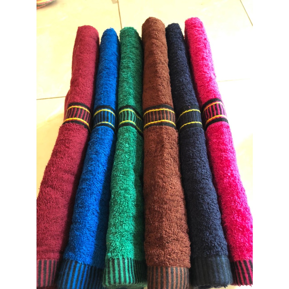 (NEW)Tuala Mandi Tebal DAISY STRIPE Serap Air 100% 30x60 Cotton Towel ...