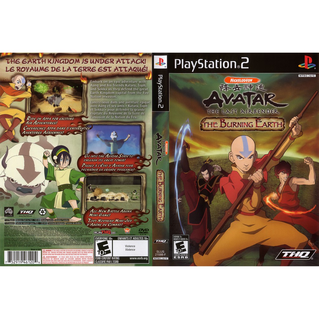 PS2 Avatar the legend of Aang The burning Earth | Shopee Malaysia