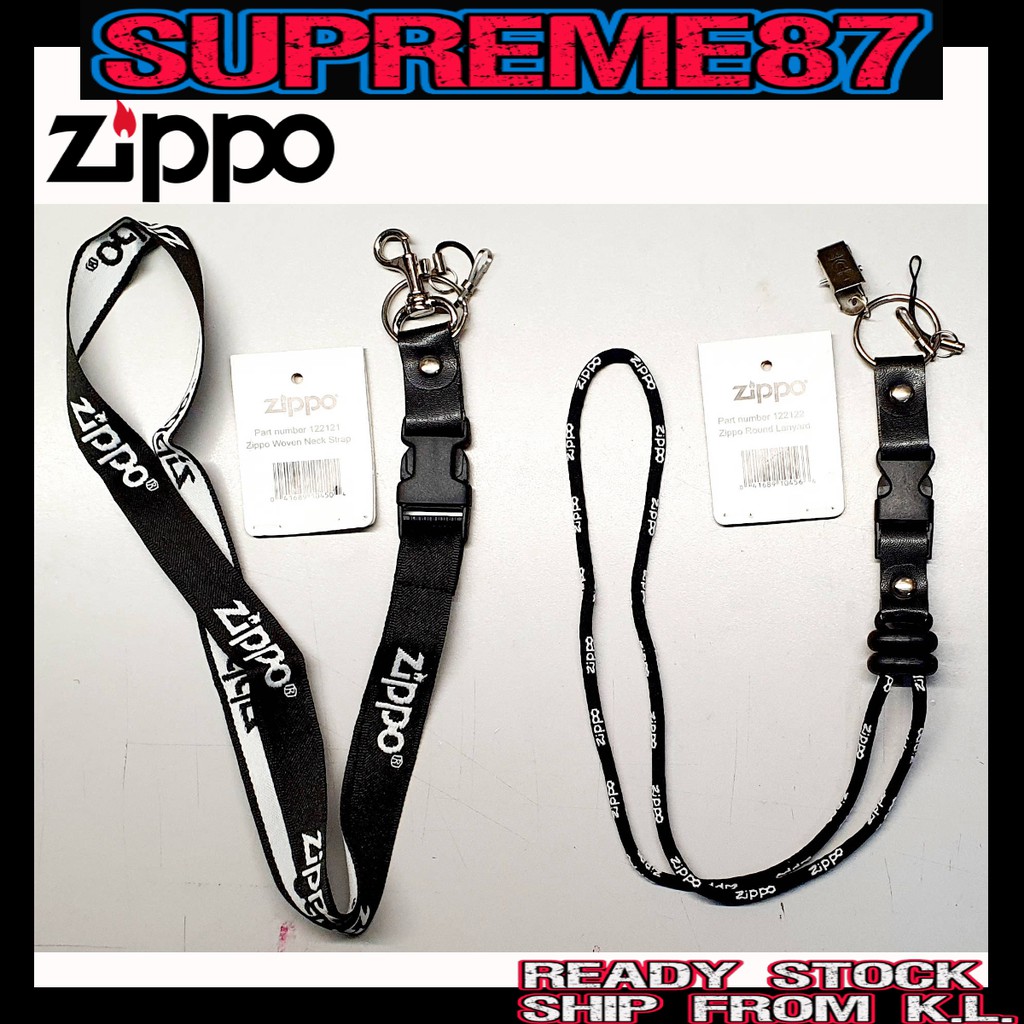 ZIPPO Lighter Lanyard Key Badge Holder Round Neck Straps #122121 Zippo ...