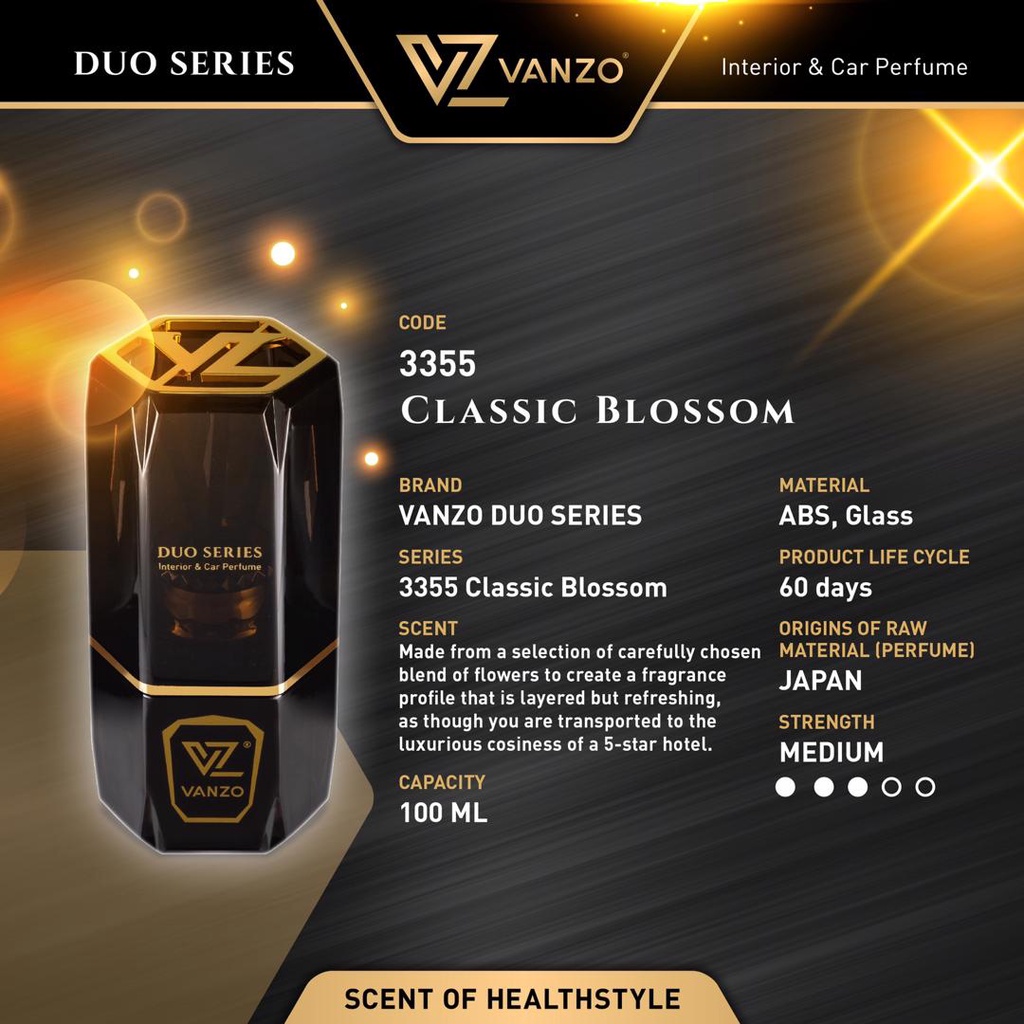Vanzo Gentleman Duo Series Car Air Freshener Vanzo Car Perfume Pewangi ...