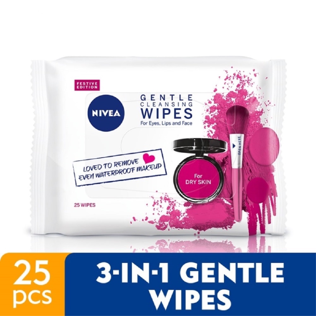 Nivea Face Care Gentle Cleansing Limited Edition Wipes 25's | Shopee ...
