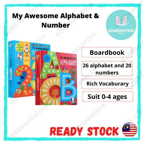 Ready Stock! My Awesome Alphabet & Counting Book/Educational Books ...