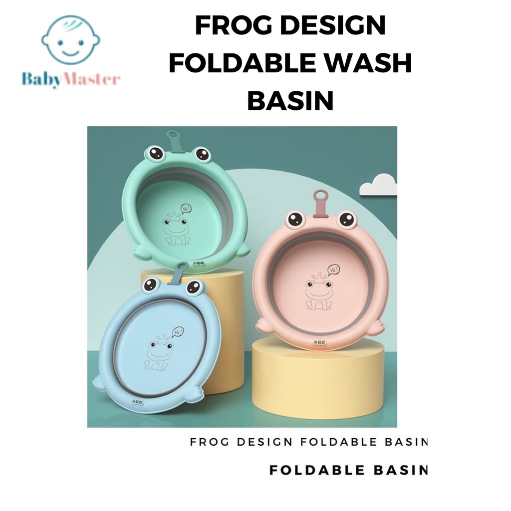 Multifunctional Frog Design Foldable Wash Basin Cute Design Baby Master ...