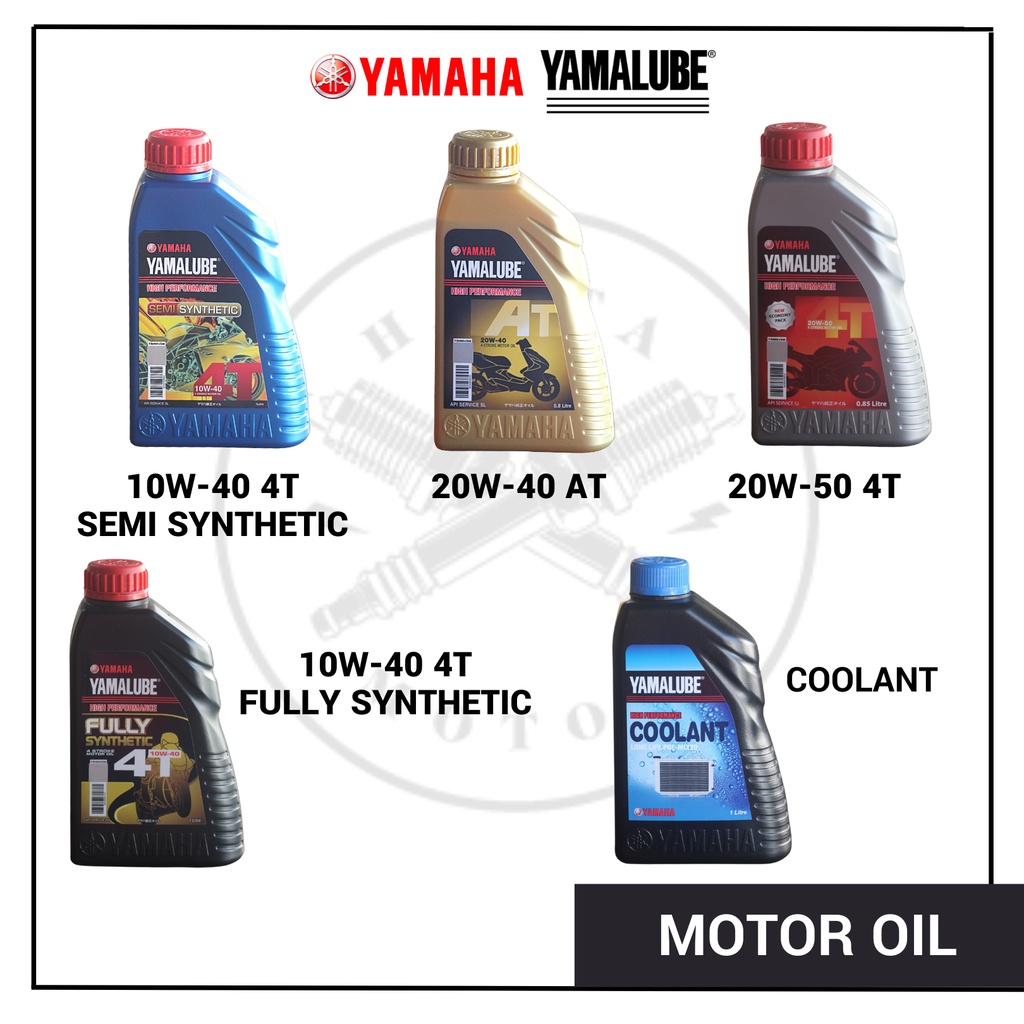 100% YAMAHA YAMALUBE OIL 4T MOTOR OIL SEMI FULLY SYNTHETIC 10W-40 20W ...