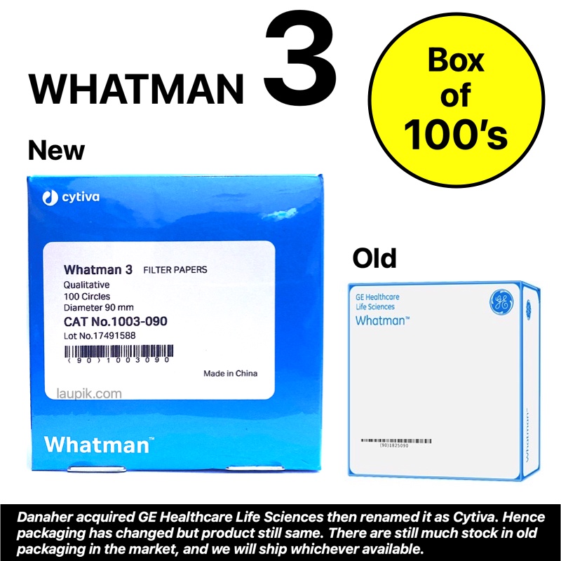 WHATMAN No. 3 (6um) Filter Papers For Buchner Funnel [ Original Box Of ...