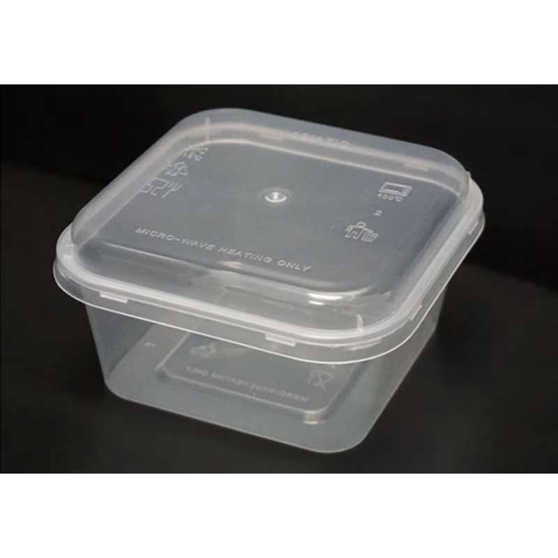 SQ 450★ PP Square Container Base with Lid (450 ml) | Shopee Malaysia