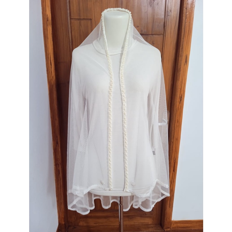 PUTIH Slayer bone white besan bridal Veil / bridal Veil / elegant ...