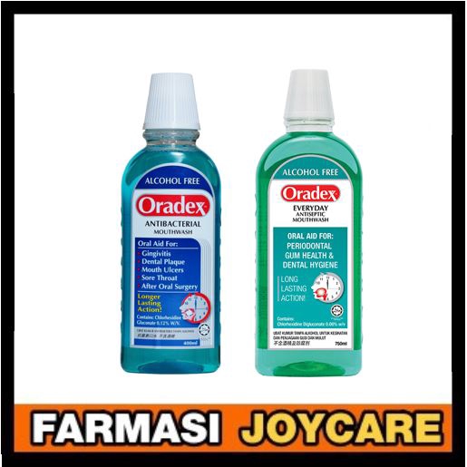 Oradex Antibacterial / Everyday Antiseptic / Supreme Mouthwash Alcohol ...
