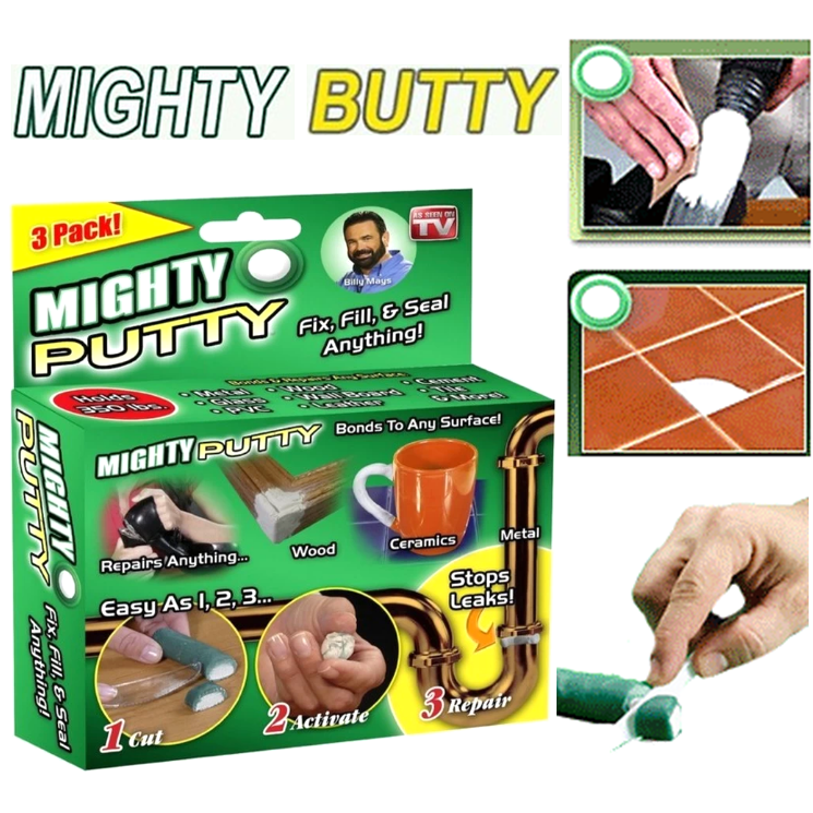 Mighty Putty Powerful Bonding Epoxy Sticks fix seal pipe bocor sealer ...