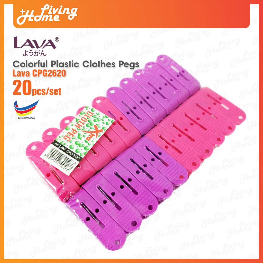 Plastic Clothes Pegs Cloth Clip Clipper Penyepit Baju Plastik Pengepit ...