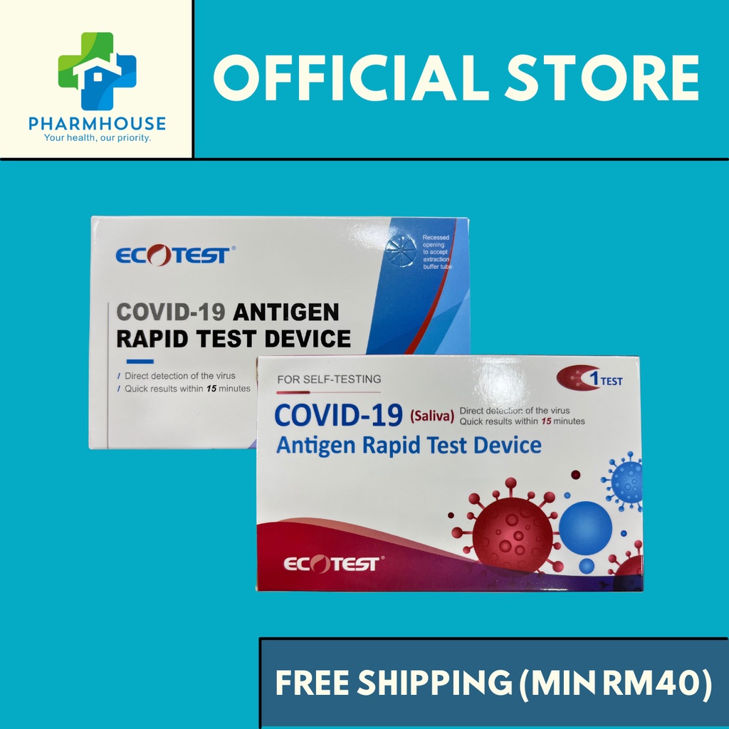 EcoTest COVID Rapid Test Kits - Nasal OR Saliva Tests | Shopee Malaysia