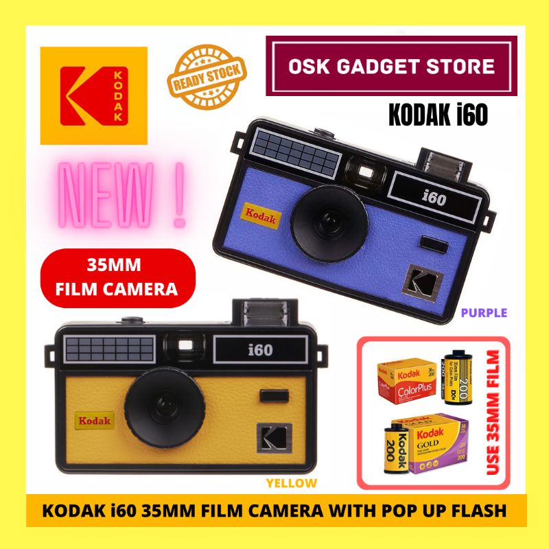 Kodak i60 35mm Film Camera | Pop Up Flash | Bundle Film Package ...