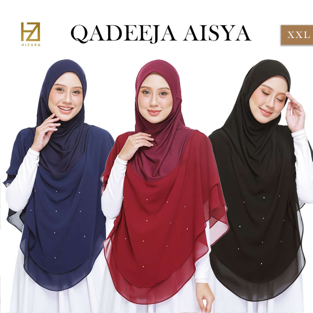 Tudung Labuh Qadeeja Aisya Chiffon Diamond | Shopee Malaysia