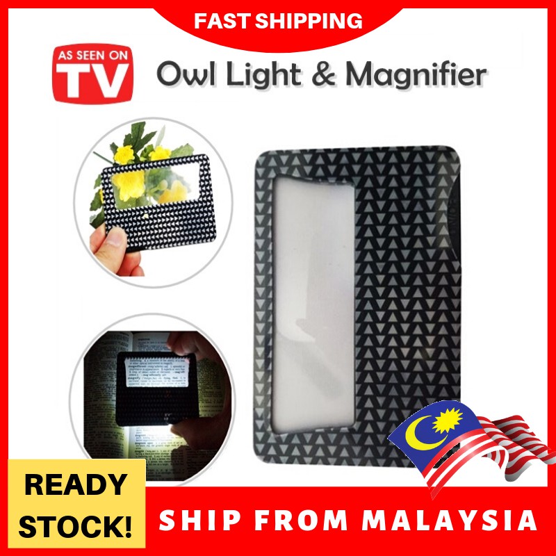 The Owl Lite Credit Card Sized Magnifier And Light | Shopee Malaysia