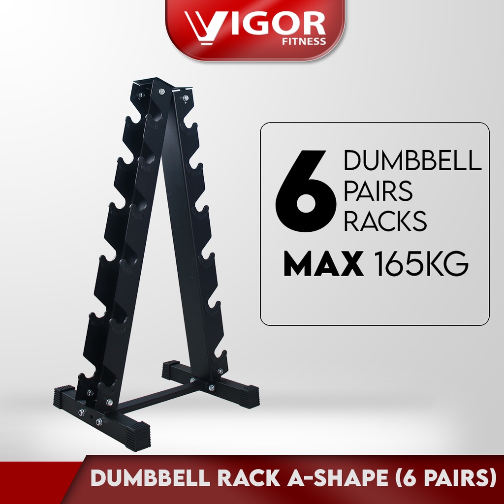 Vigor Fitness Dumbbell Rack A-Shape (6 Pairs) / Rak Dumbbell Bentuk A ...