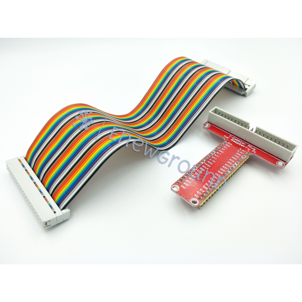 Raspberry pi GPIO extension with rainbow cable (RPi3, Rpi 3B+, 40P ...
