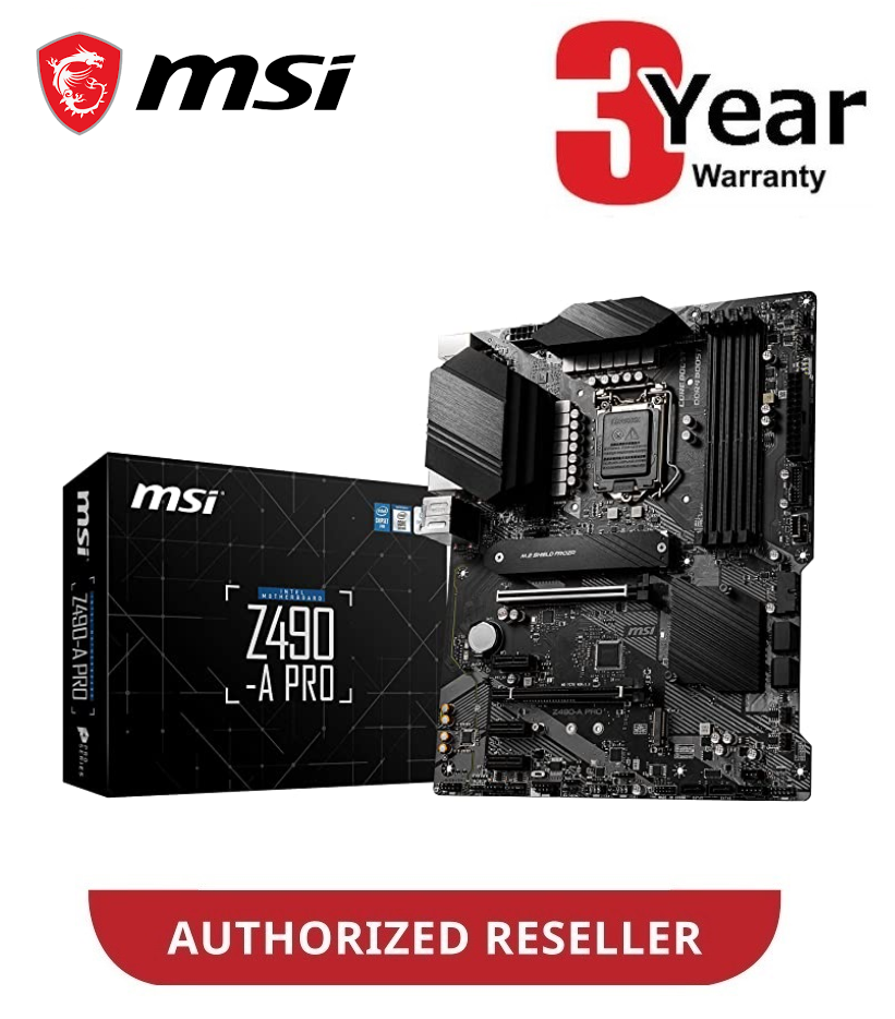 MSi Z490-A Pro Socket LGA1200 ATX Pro Series Motherboard | Shopee Malaysia