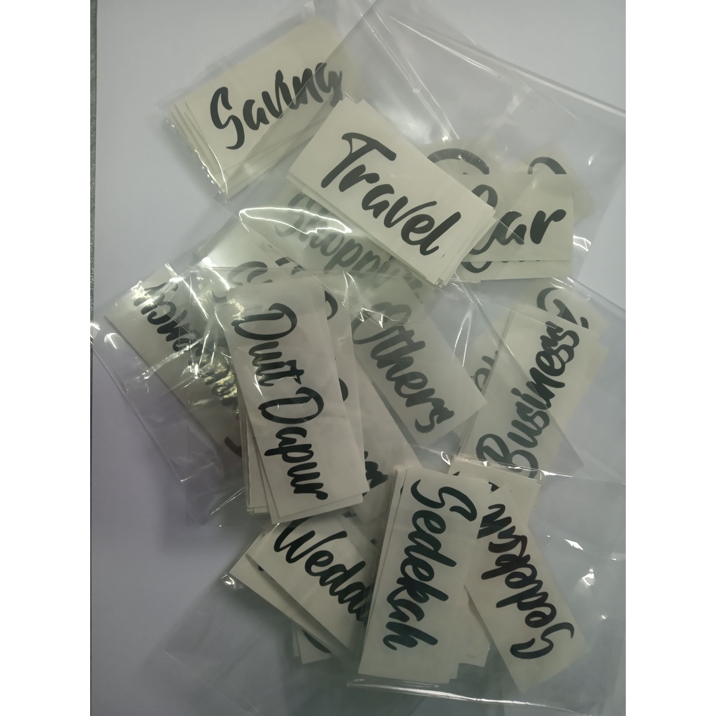 2.5CM Label Sticker For Ziplock Cash Planner | Shopee Malaysia