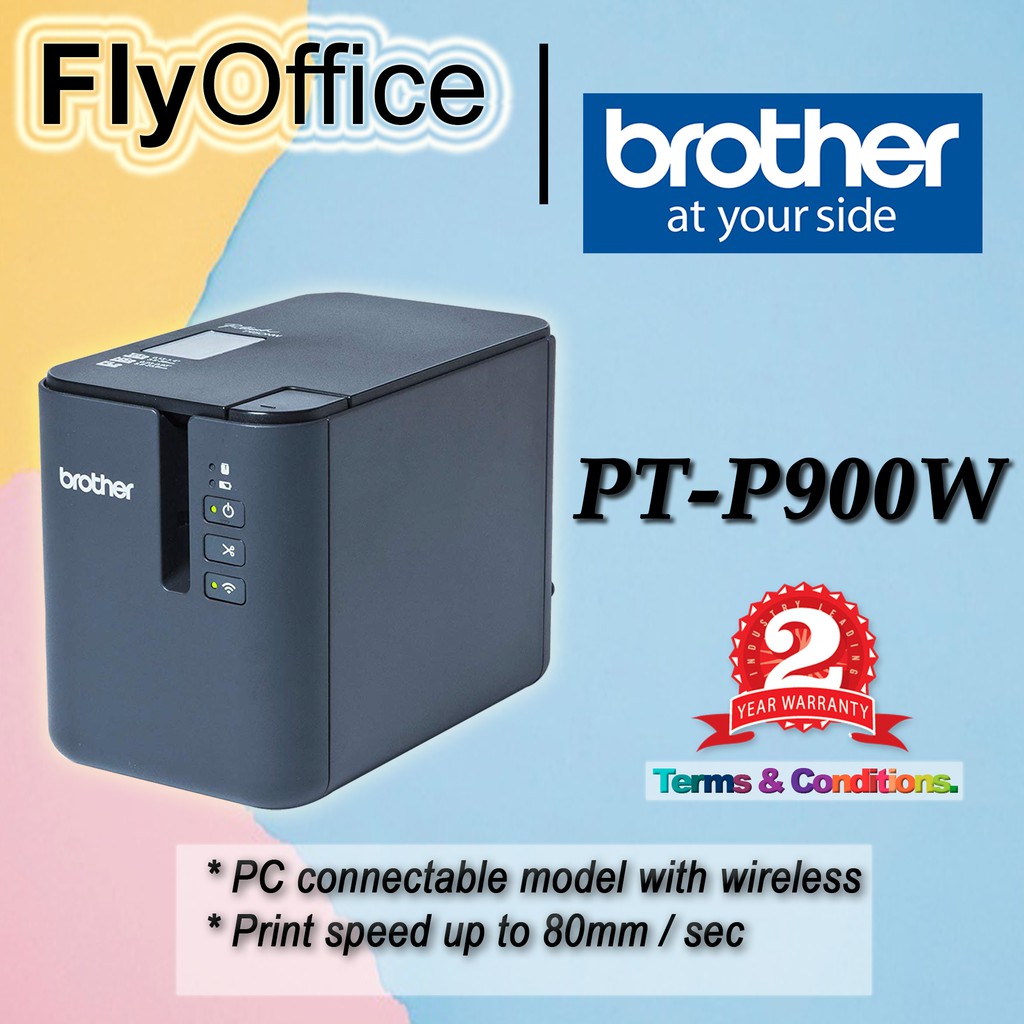 Brother PT-P900W Wireless Powered Desktop Laminated Label Printer ...