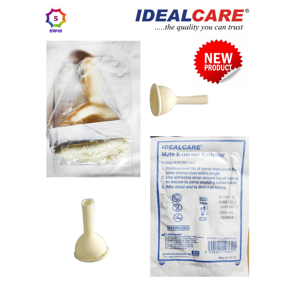 IDEALCARE Male External Catheter (uridrop/condom catheter) S-25MM / M ...