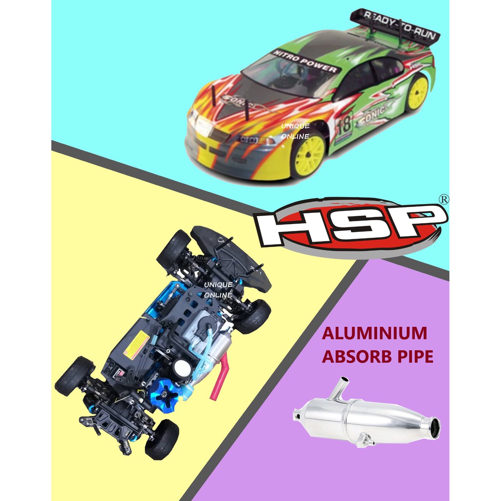 🔥 Aluminium Absorb Pipe HSP On Road 1/10 Nitro RC Car 2.4G 18 Engine ...