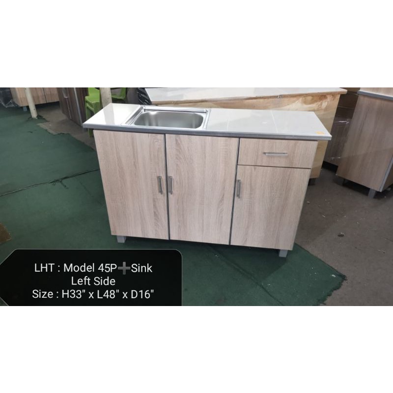 Sink Cabinet LHT: 45P Sink 4ft Kitchen Cabinet Bottom 4ft Width 2.8ft Height 1.4ft depth ( 16 ...