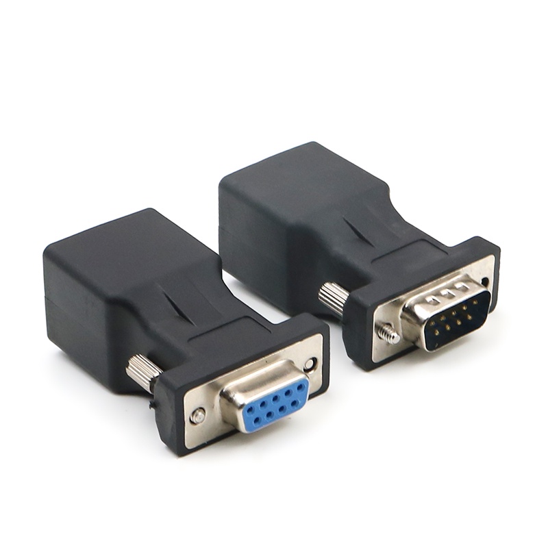 DB9 RS232 Male/Female to RJ45 Female Adapter 9 Pin RS232 extender over ...