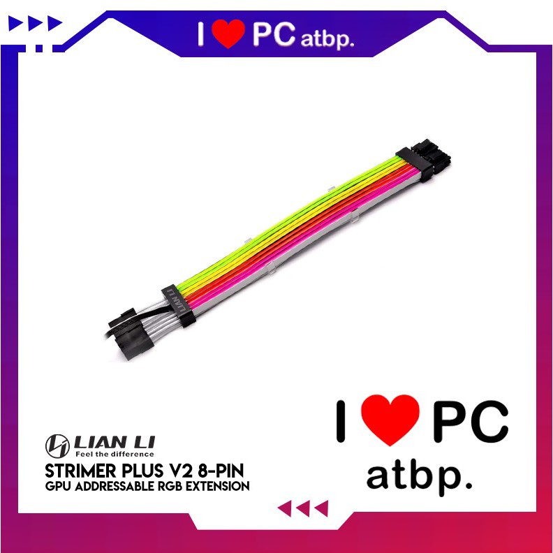 Lian Li Strimer Plus V2 8-Pin GPU Addressable RGB Extension Cable 300mm ...