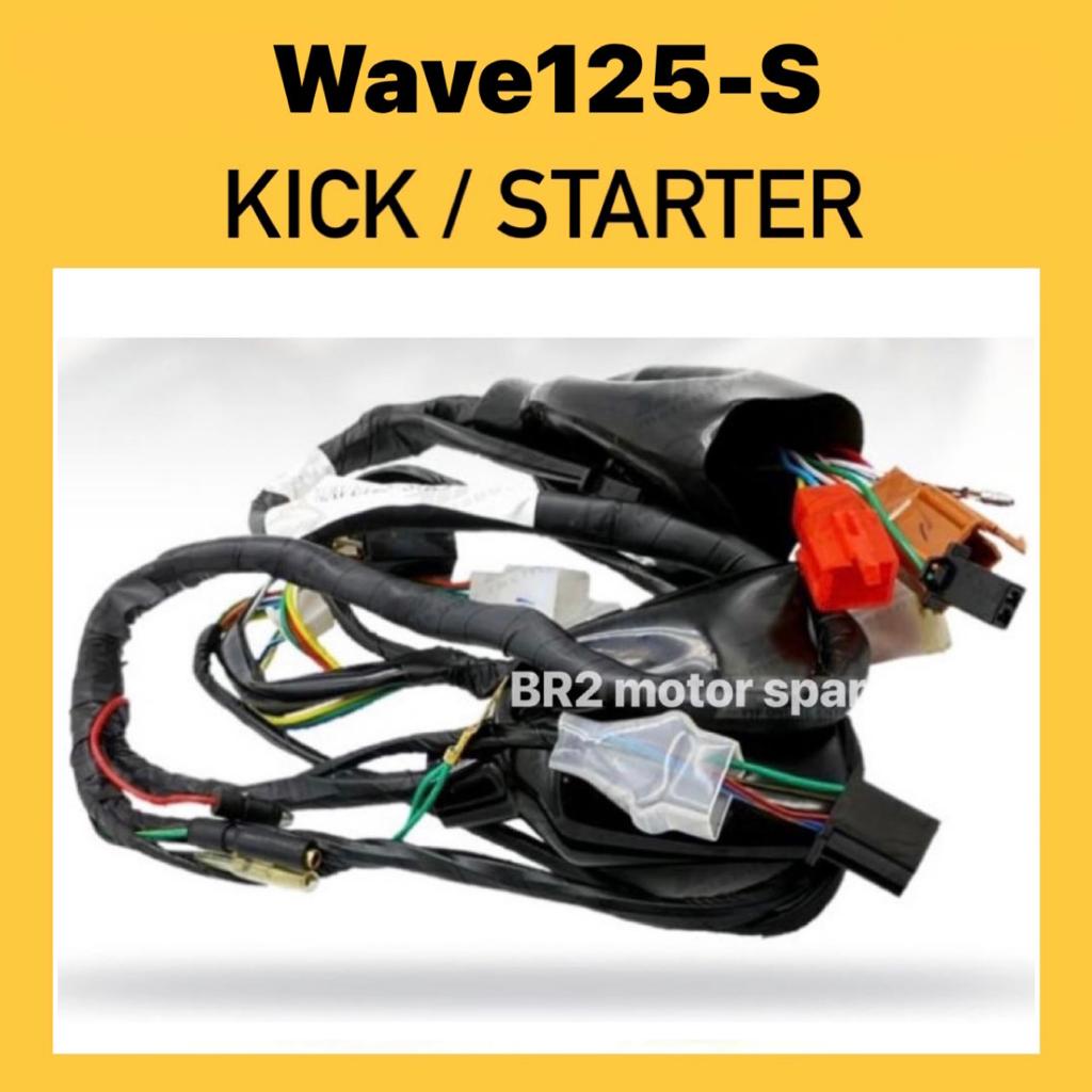 HONDA W125S WAVE125S WIRING ( KICK / STARTER ) // WAVE125-S WAVE 125 S ...