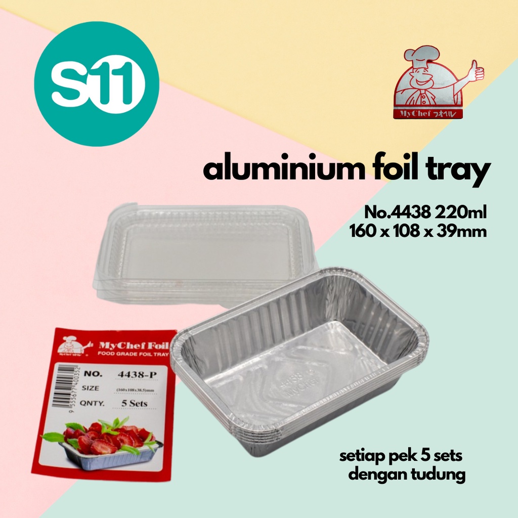 MyChef 5biji 4438-P Food Grade Aluminium Foil Tray / Dulang Aluminium ...