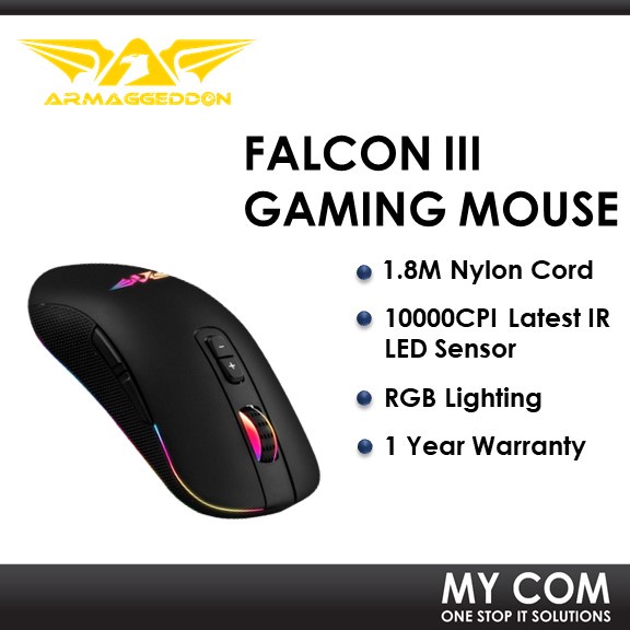 Armaggeddon Falcon 3 Falcon III 10000 CPI IR LED Sensor RGB Wired ...