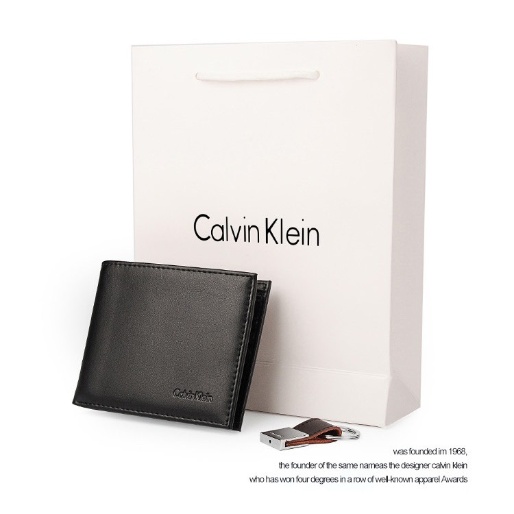 CK Men Genuine Leather Wallet Gift Set | Shopee Malaysia