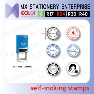 COLOP Stamp & Self-Inking & Chop Custom & Custom Made & Round & R17 R24 R30 R40 | Shopee Malaysia
