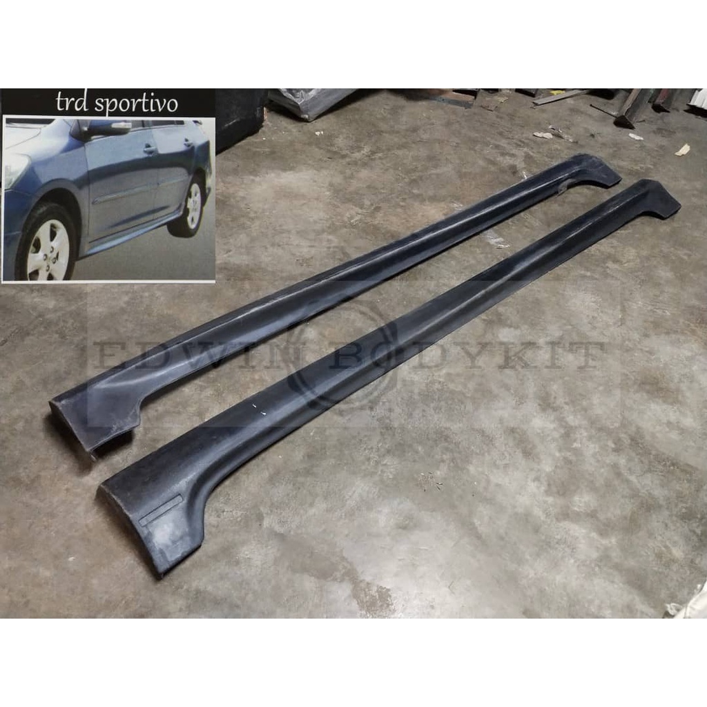 Toyota Vios 2012 TRD Sportivo Side Skirt with Logo PU NCP 93 Bodykit ...