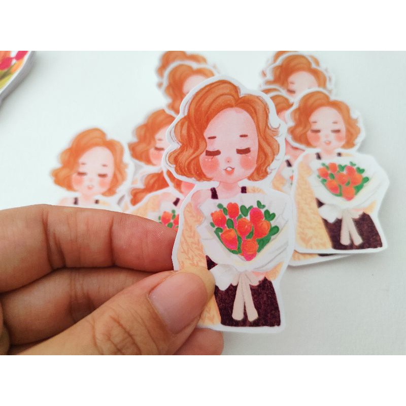 original design cute girl journal stickers | Shopee Malaysia