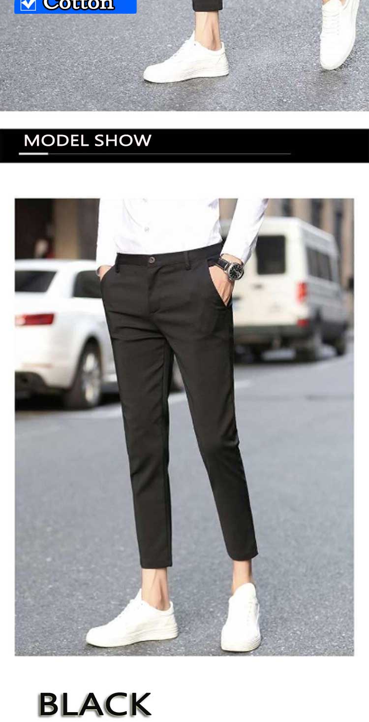 🔥Local Stock🔥 Men's Pants Slim Fit Korean Trousers Business Casual ...