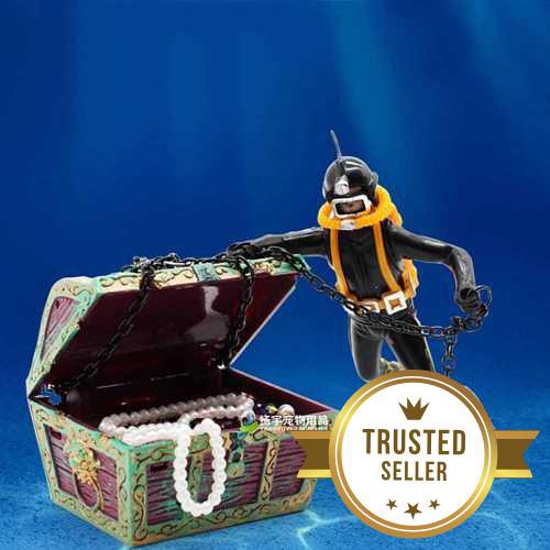 Aquarium Floating Diver Ornament Aquarium Decoration with Moving ...