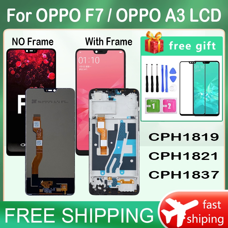 Original For OPPO F7 CPH1819 / OPPO A3 CPH1821 LCD Display Screen With ...