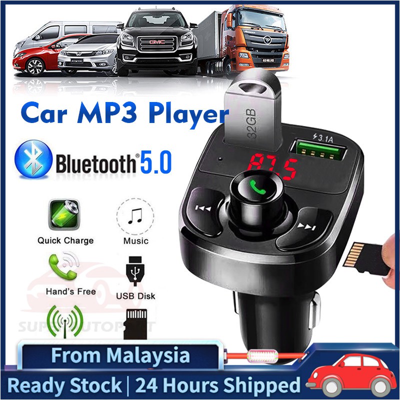Multifunction Wireless Car MP3 Player 5.0 FM Transmitter Bluetooth 3.1A ...