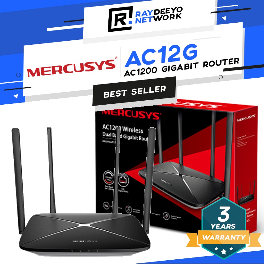 MERCUSYS AC12G / AC12 AC1200 Wireless Dual Band Router [High Hain ...