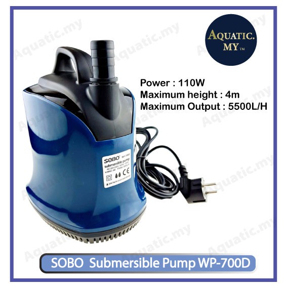 SOBO WP-700D Submersible Water Pump (110W /M.Height:4M /M.Flow:5500L/H) | Shopee Malaysia