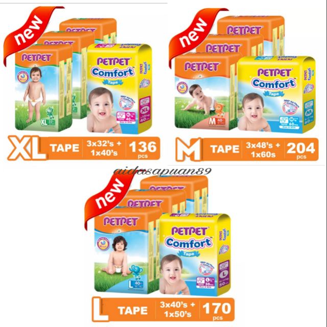 NEW OFFER!! PetPet Jumbo tape Pack + PetPet Comfort Tape Mega Pack ...