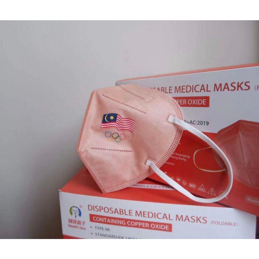 [ READY STOCK ] OLYMPIC DISPOSABLE 5Ply MEDICAL COPPER OXIDE FACE MASK ...