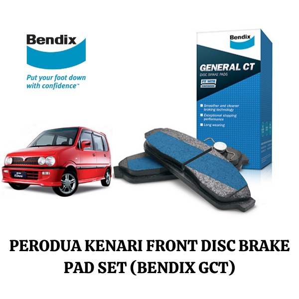 PERODUA KENARI FRONT DISC BRAKE PAD SET (BENDIX GCT) | Shopee Malaysia