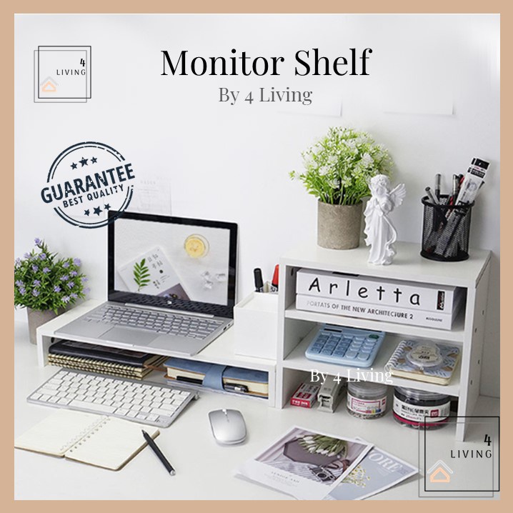 🔥Quality🔥 Computer Monitor Stand Rack Monitor Riser Table Organizer ...