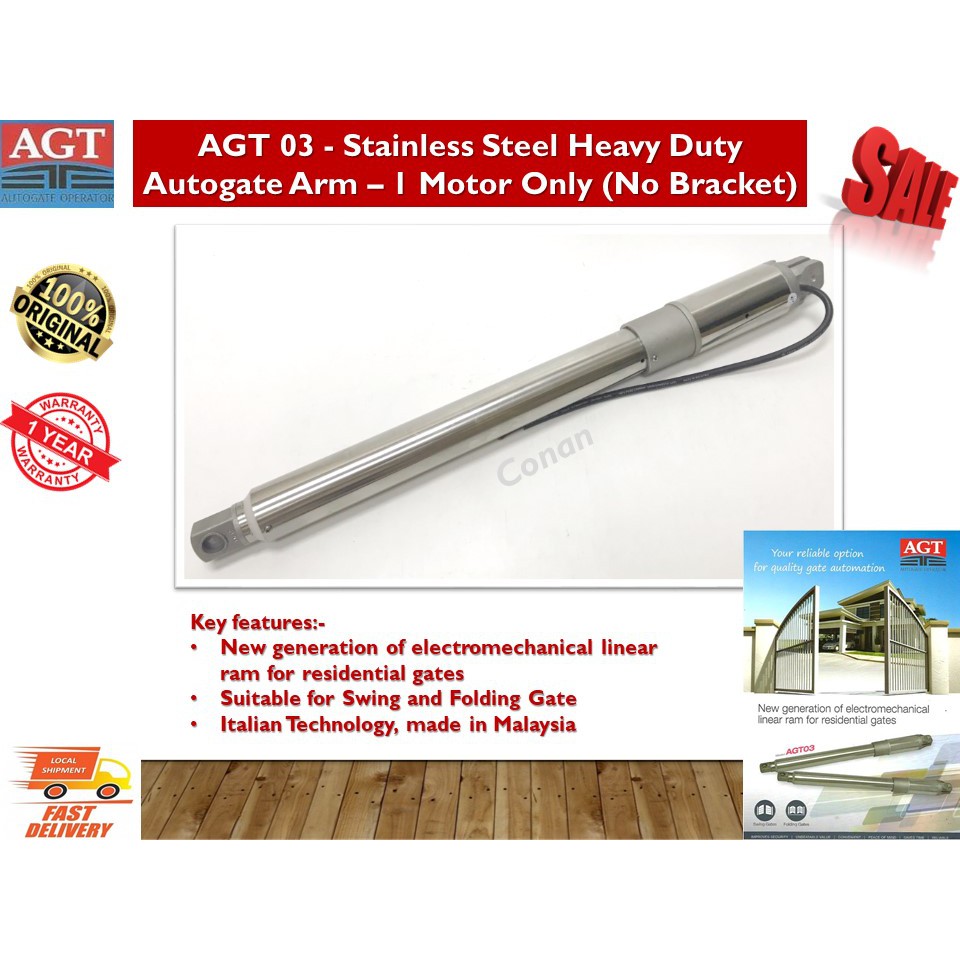 AGT 03 - Stainless Steel Heavy Duty Arm Motor For Swing / Folding Gate ...